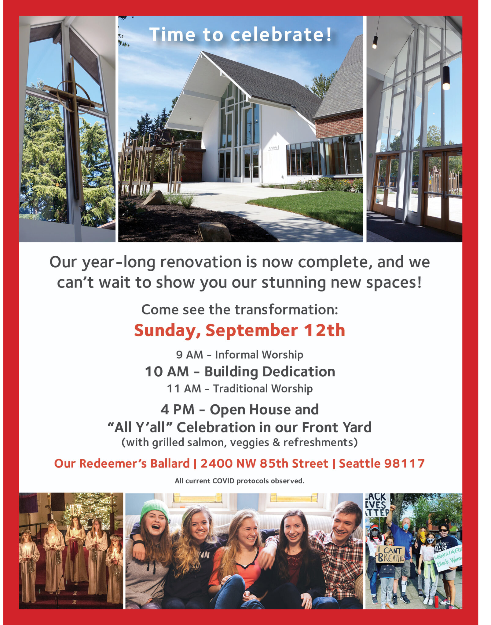 Open House & Dedication - September 12 - Our Redeemer's Lutheran Church